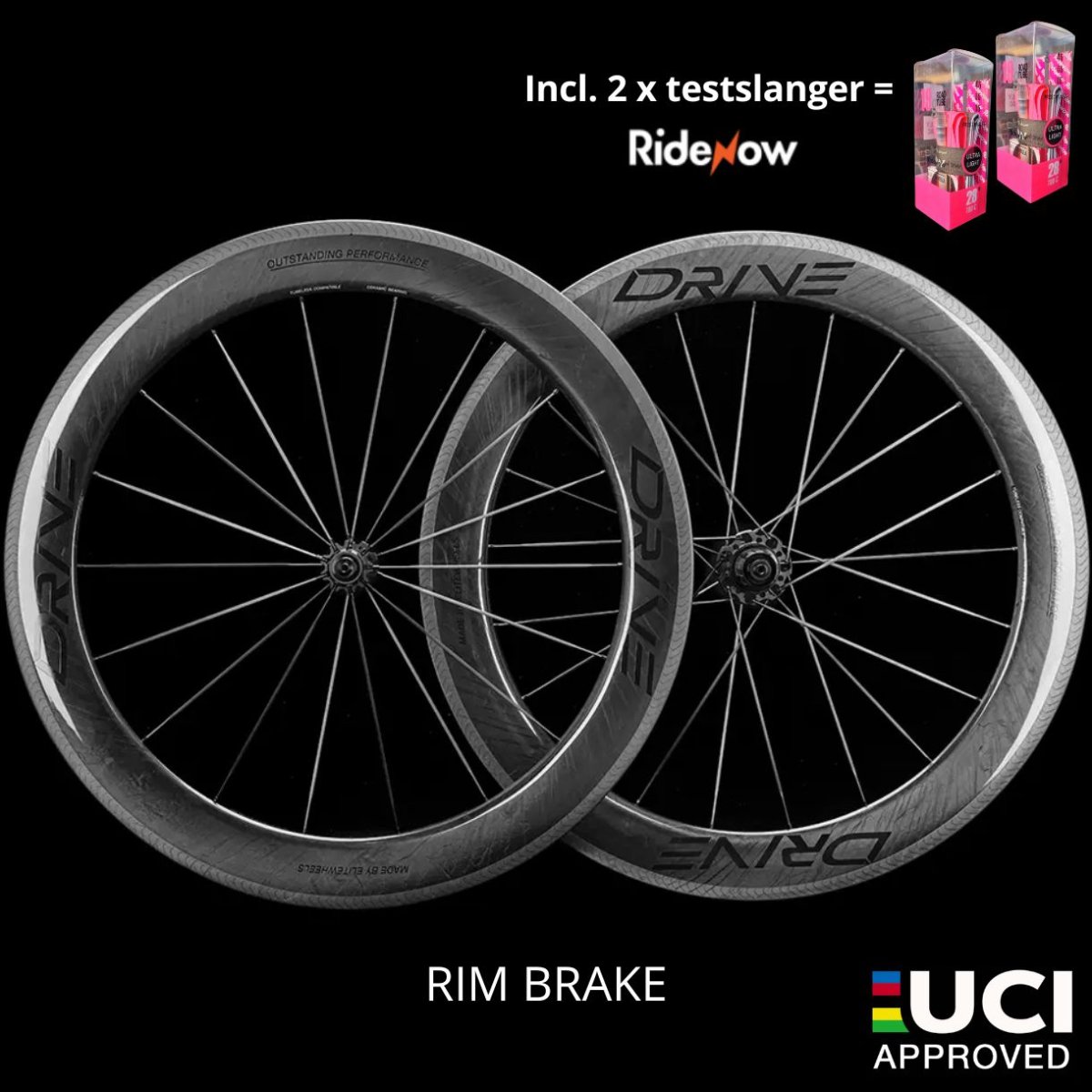 DRIVE 65V (BLACK DECAL_RIM BRAKE) - ELITEWHEELS - Cyclehub.dk